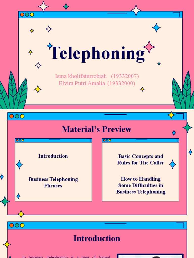 Telephoning in Business Conversation | PDF | Telephone Call | Telephone