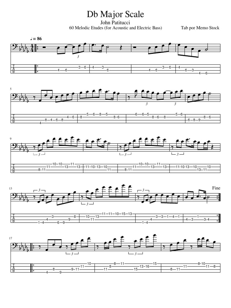 DB Major Scale: John Patitucci | Download Free PDF | Sound | Sound ...