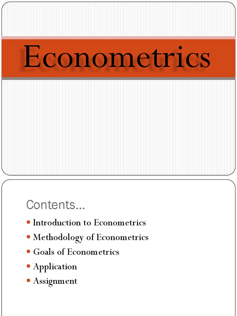 Introduction To Econometrics | PDF | Econometrics | Mathematical Model