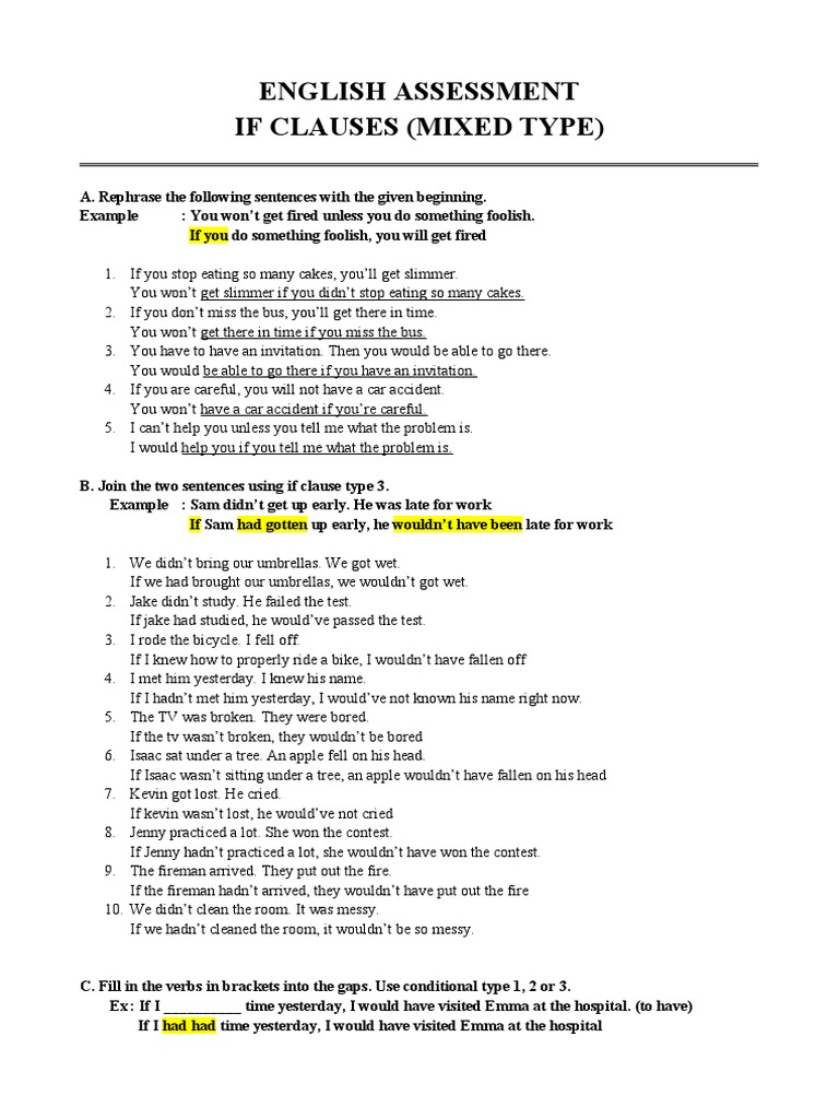 Vincent Laurensius UH IF CLAUSE | PDF