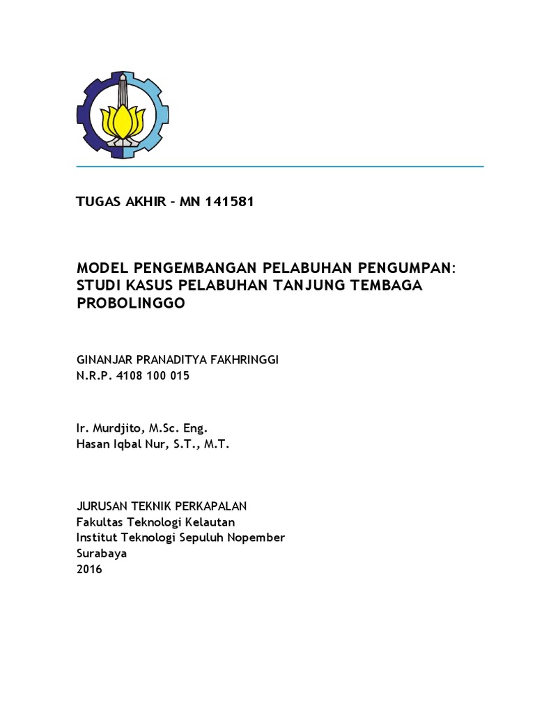 Model Pengembangan Pelabuhan Tanjung Tembaga | PDF