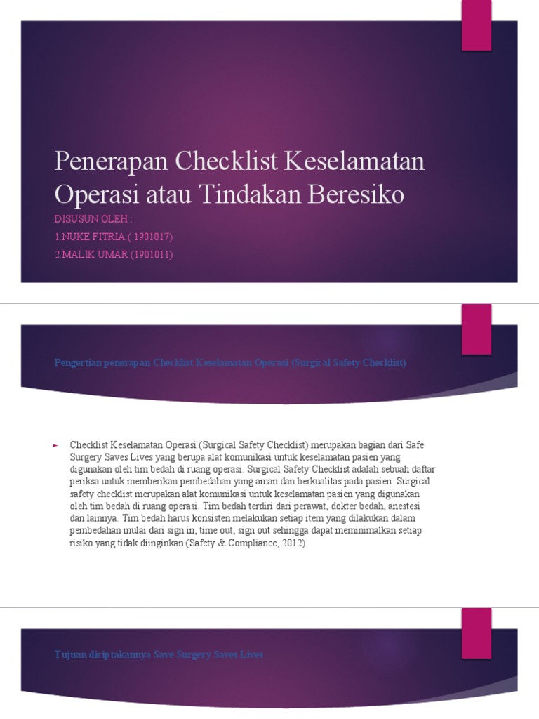 Kel. 8 PPT MPS (Tindakan Beresiko Operasi) | PDF
