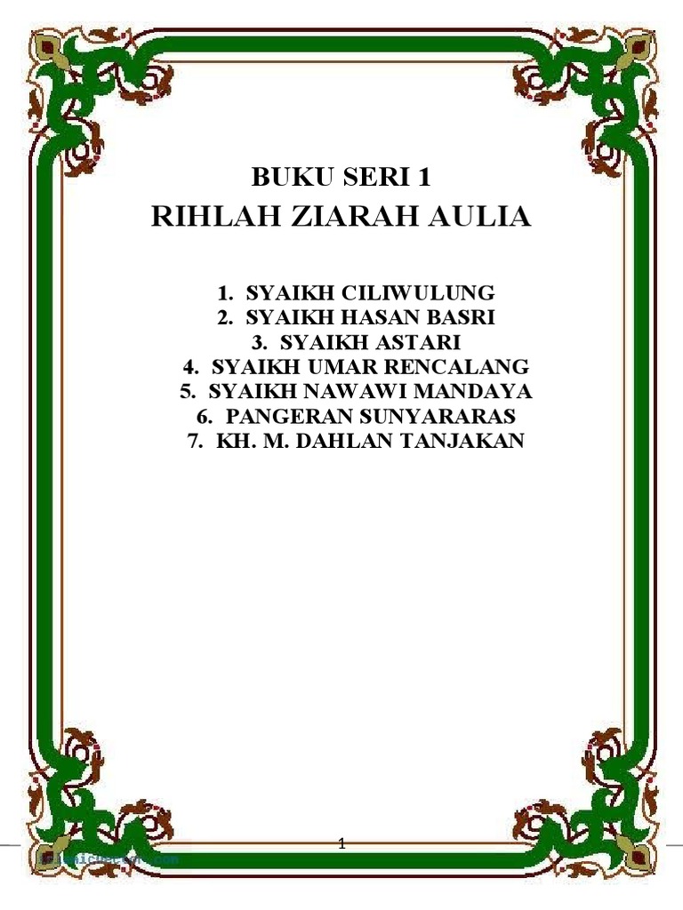 Rihlah Ziarah Seri 1 | PDF