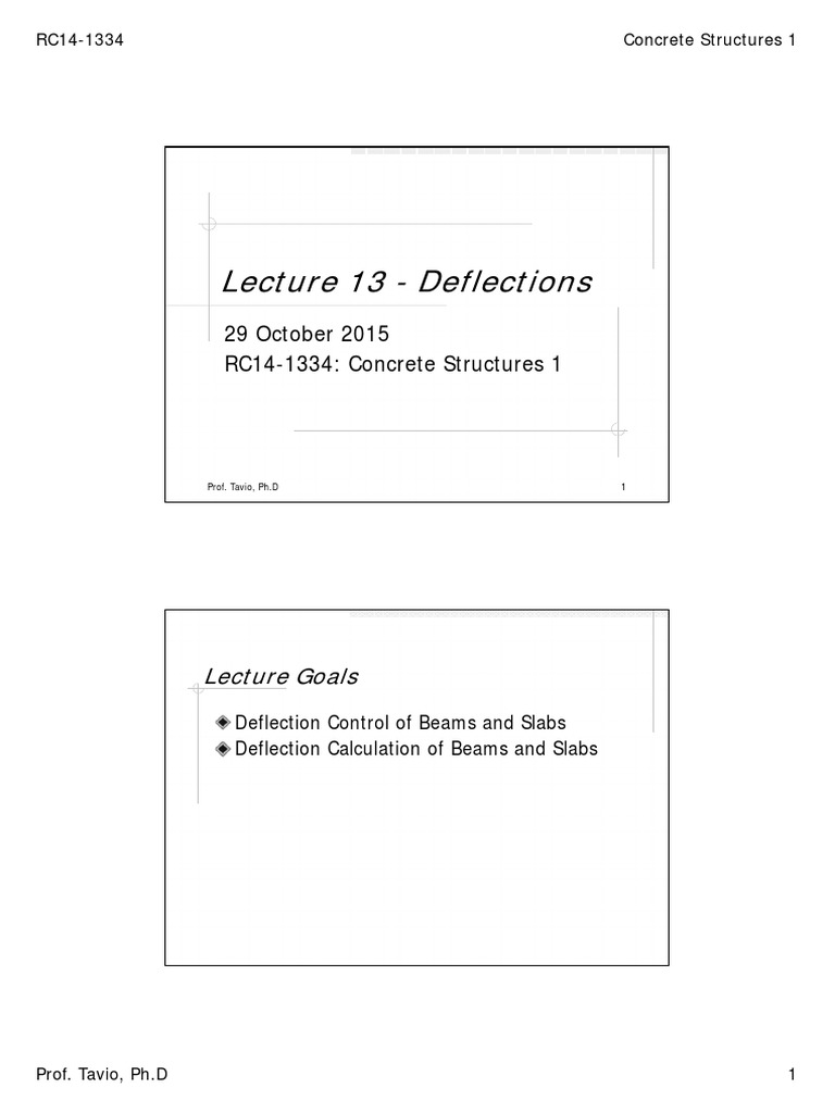 Lecture 13 - Deflections: 29 October 2015 RC14-1334: Concrete ...