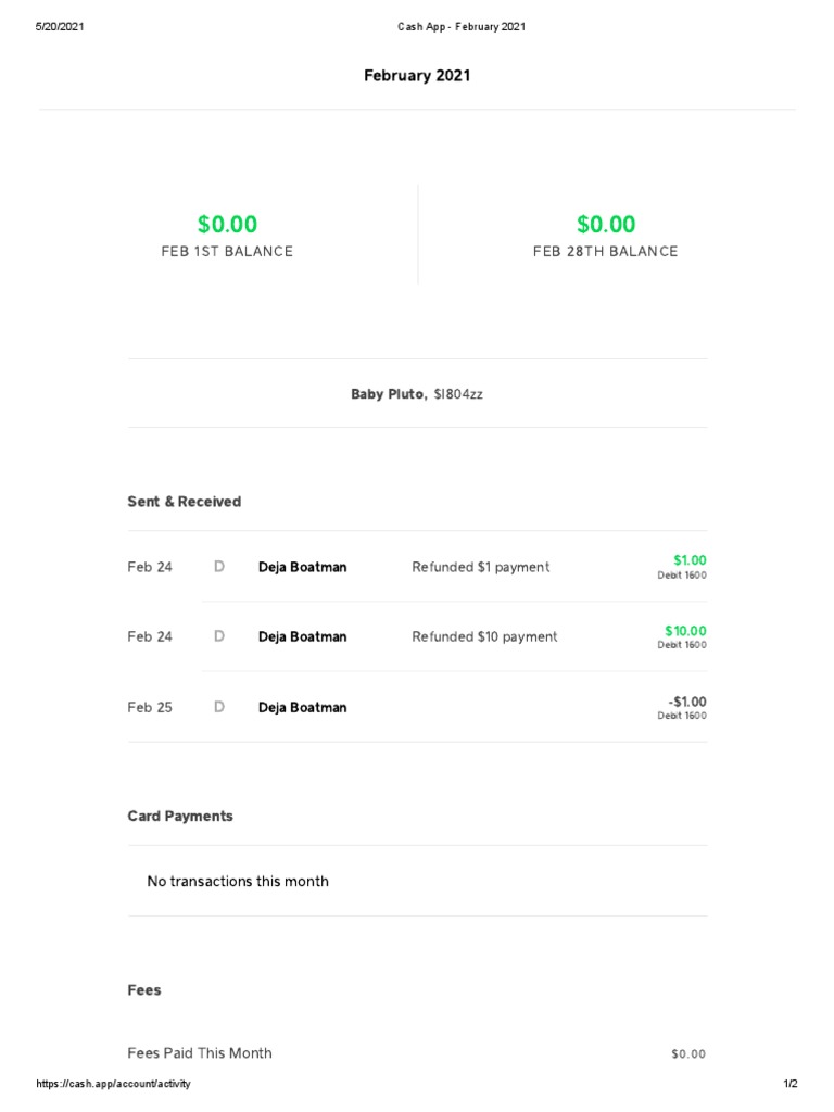 Cash App - Activity 333 | PDF | Payments | Debit Card