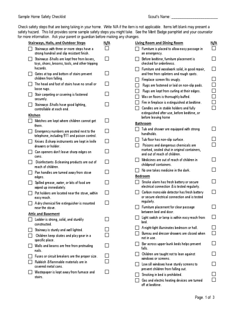 Home Safety Checklist | PDF | Furnace | Water Heating