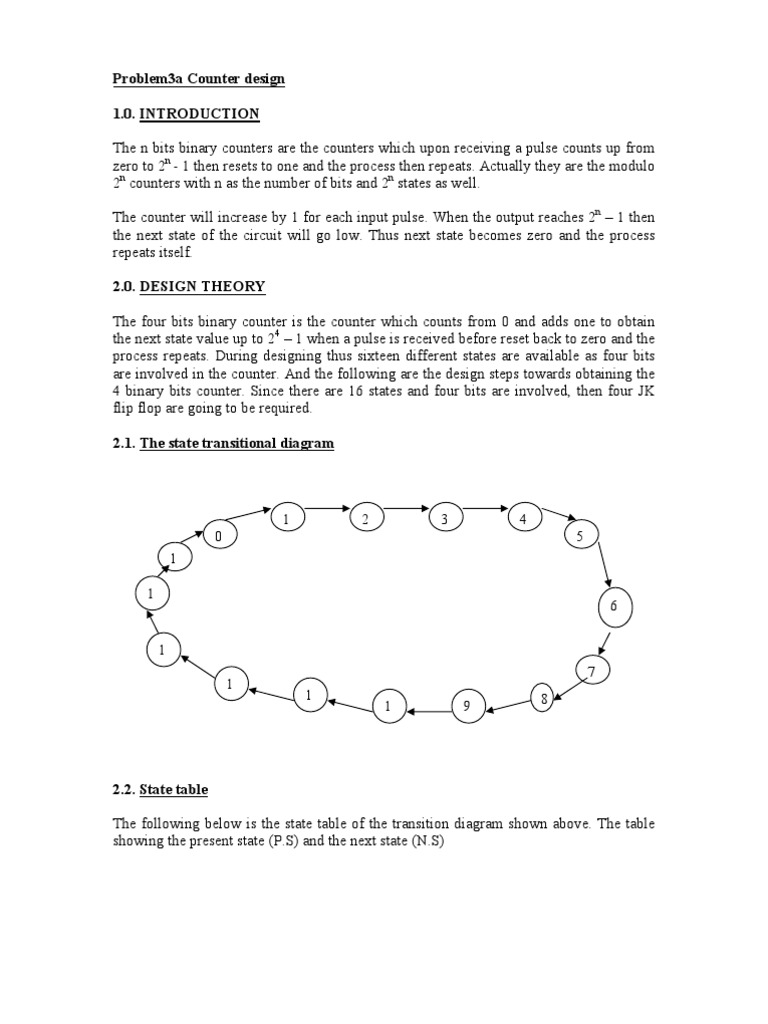 4-Bit Binary Counter Design Guide | PDF | Electronic Design | Digital ...