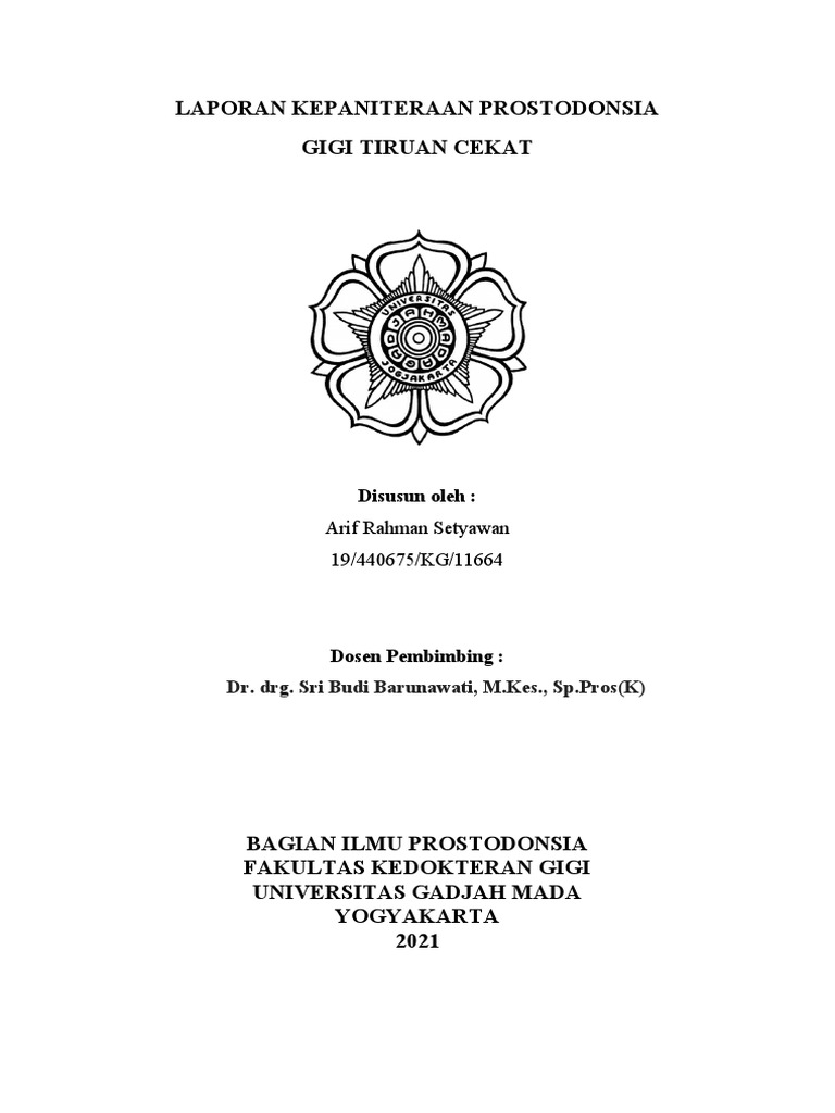 Gigi Tiruan Cekat: Definisi dan Manfaat | PDF | Kajian Bahasa Asing | Seni