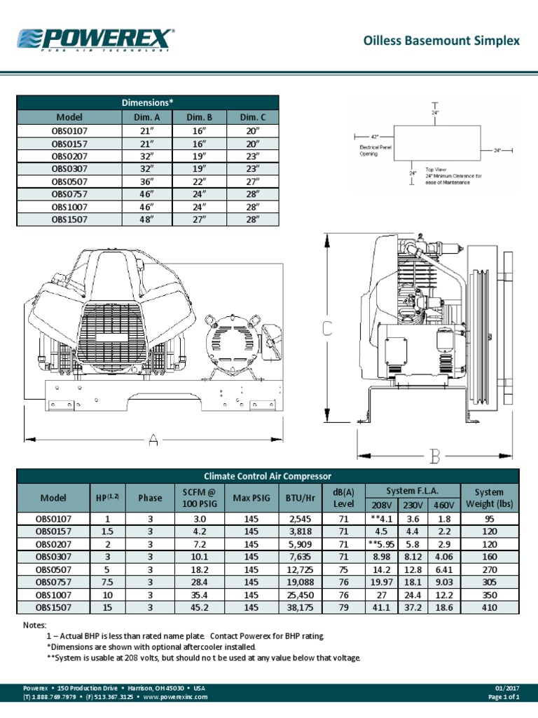 Oilless Basemount Simplex: Dimensions | Download Free PDF | Electrical ...