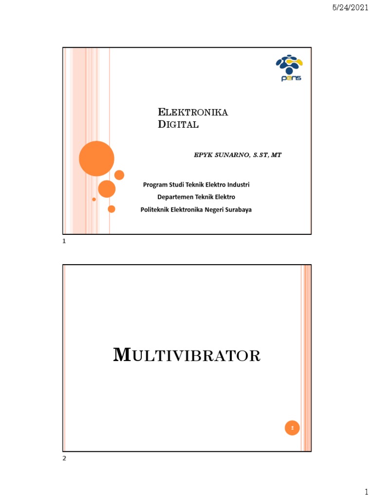 000-Materi Elka Digital D3 - MULTIVIBRATOR ASTABIL & MONOSTABIL - 2021 | PDF