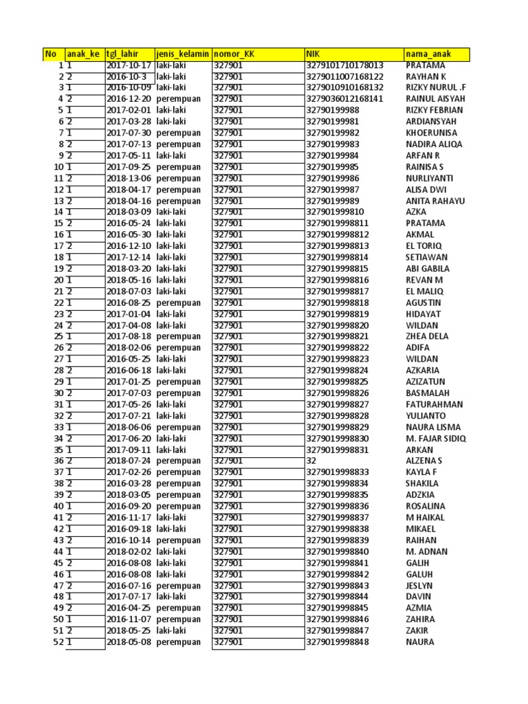 Contoh Format Identitas | PDF