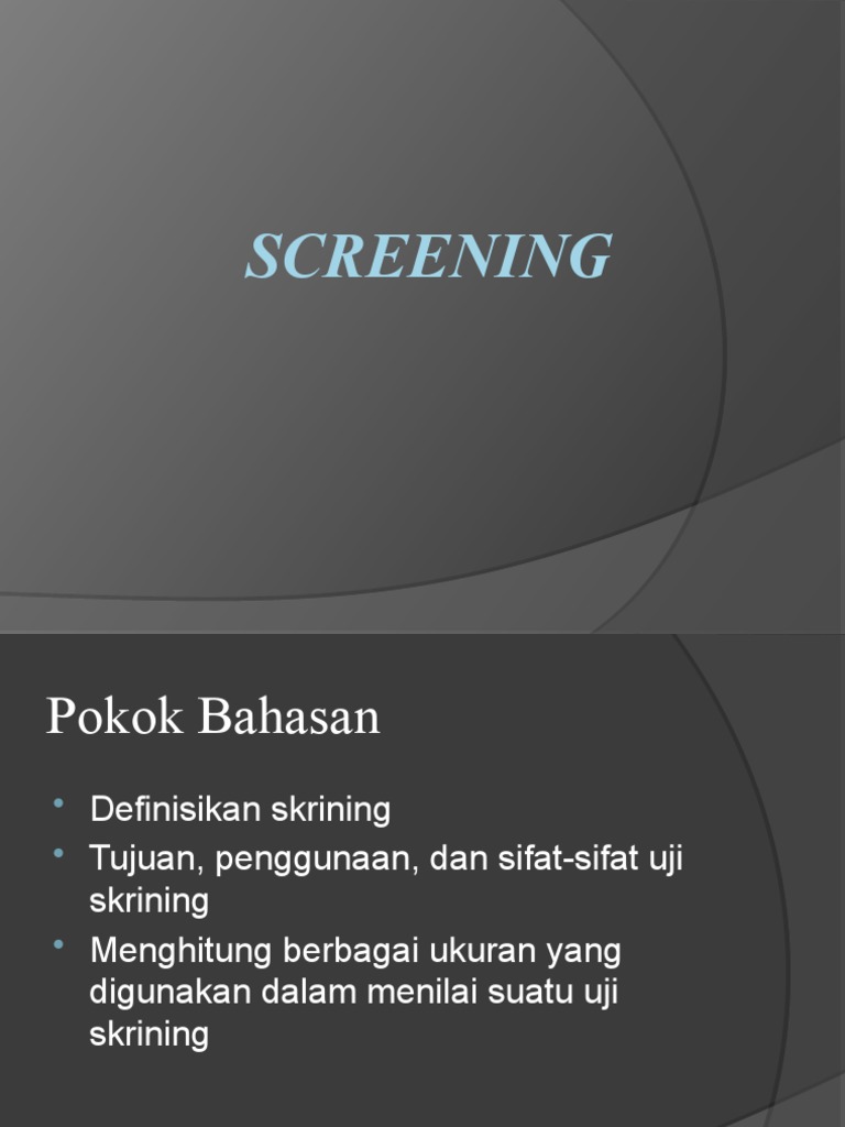 Screening | PDF