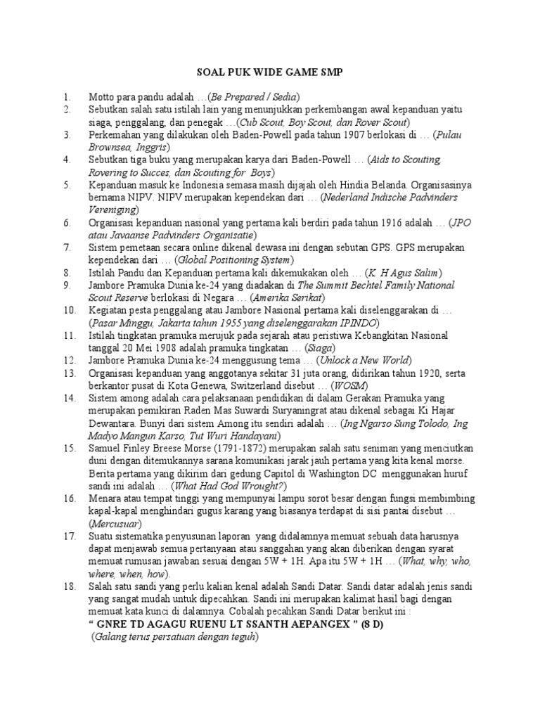 Contoh Soal PUK Kegiatan LT-2 | PDF