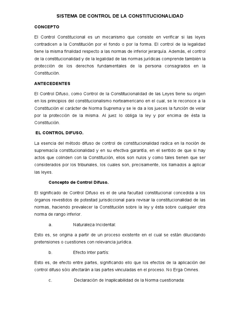 13 Sistema de Control de La Constitucionalidad | PDF | Constitución ...