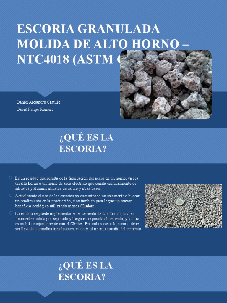 Propiedades y usos de la escoria granulada de alto horno en la ...