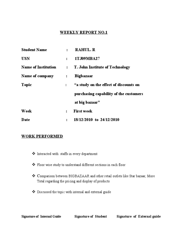 Signature of Student Signature of External Guide | PDF | Market ...