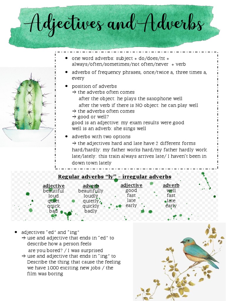 Adjectives and Adverbs | PDF