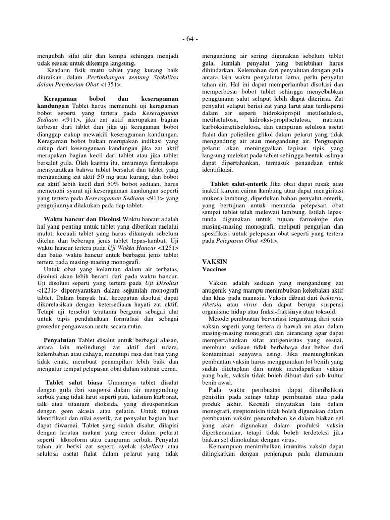 Farmakope Indonesia Edisi VI 85 | PDF