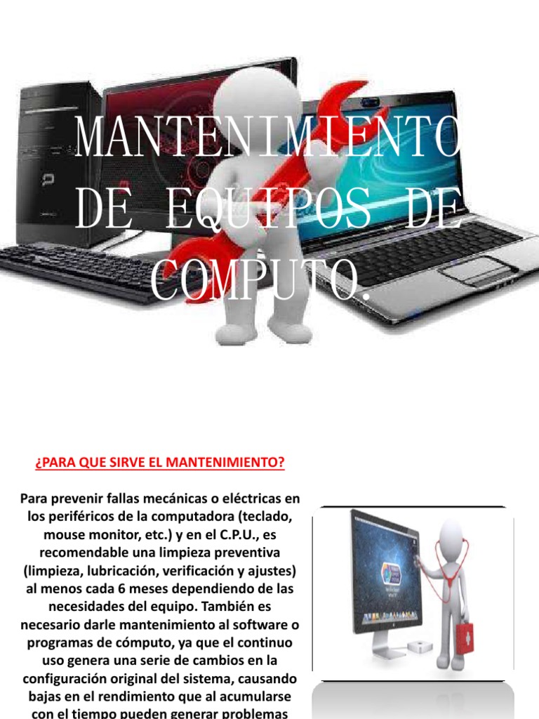 Mantenimiento de Equipos de Computo | PDF | Informática | Hardware