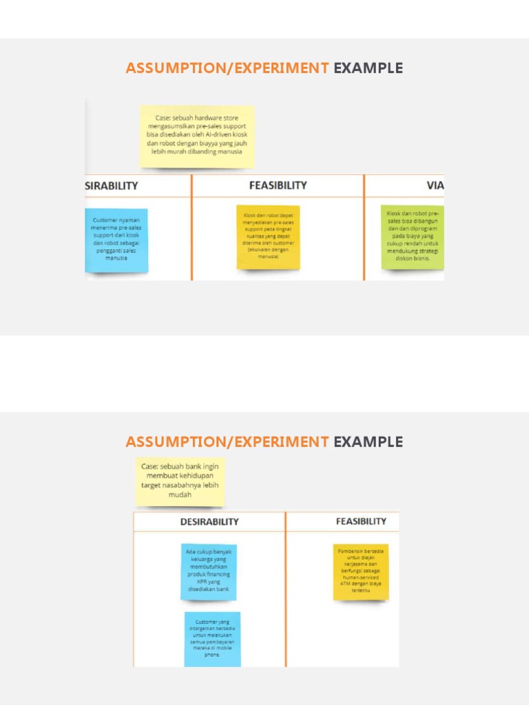 Assumption Experiment Example
