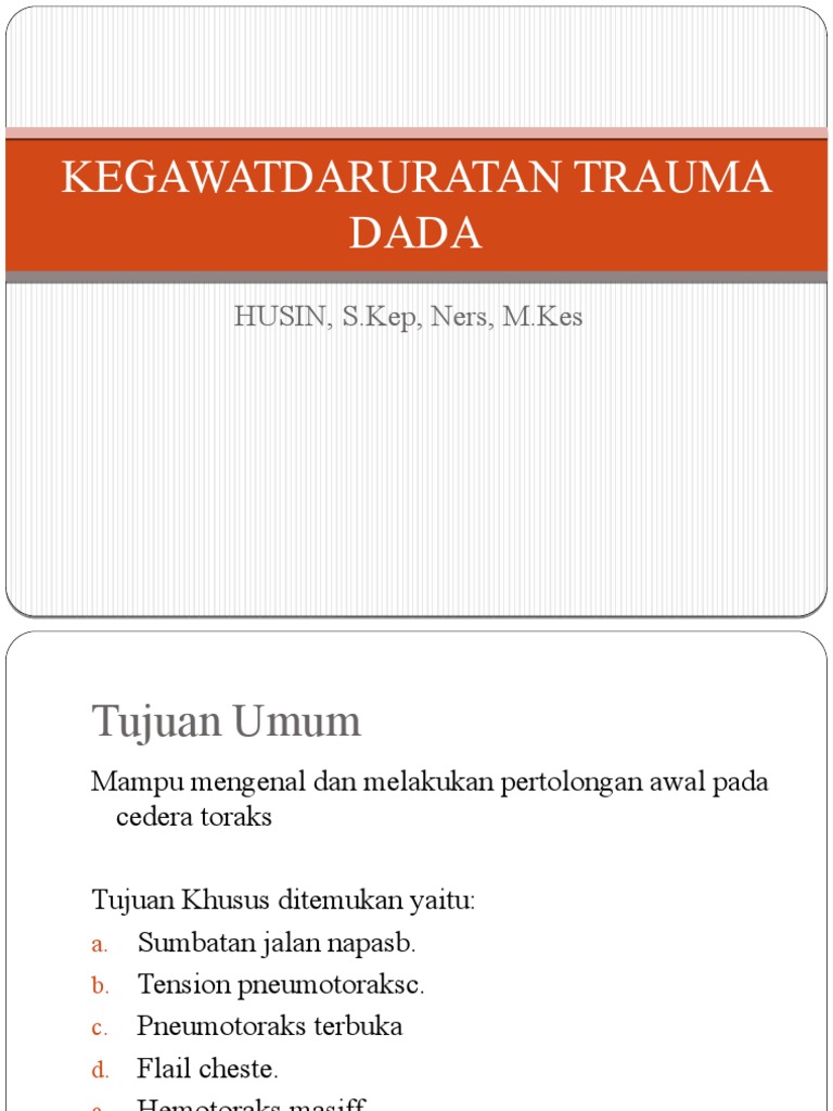Kegawatdaruratan Trauma Dada | PDF