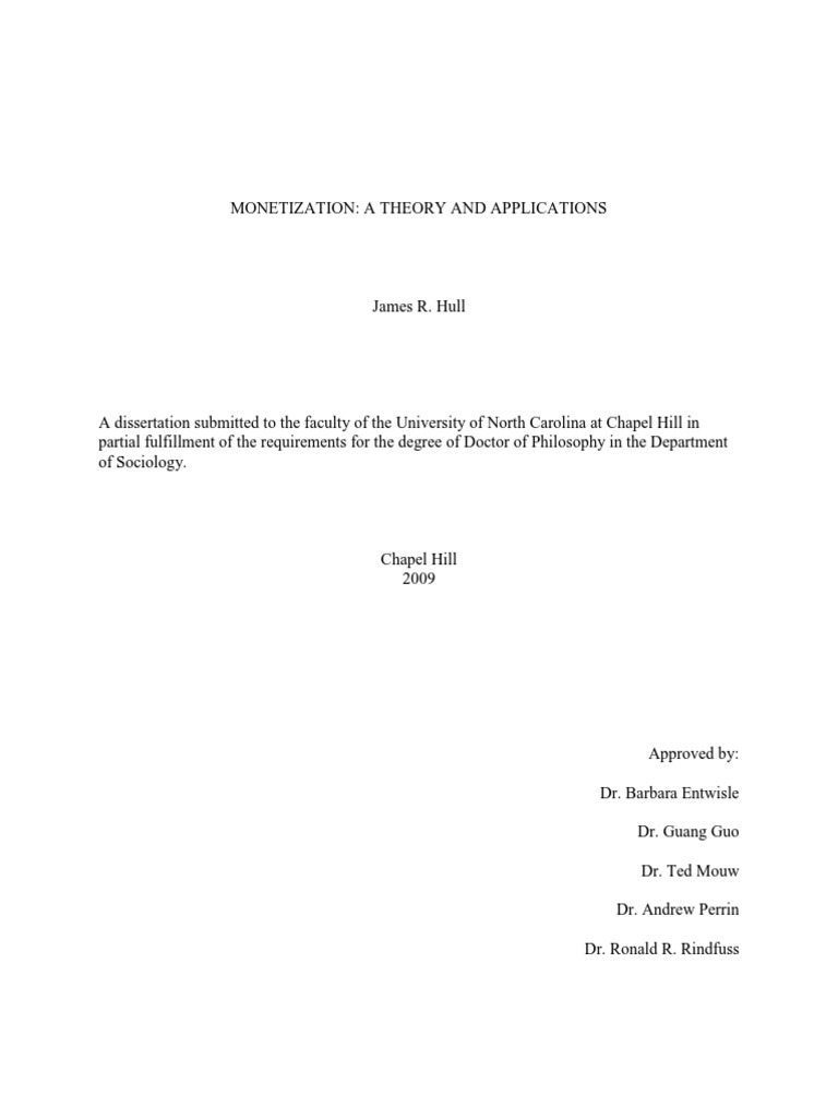 Monetization A Theory and App | PDF | Sociology | Statistics