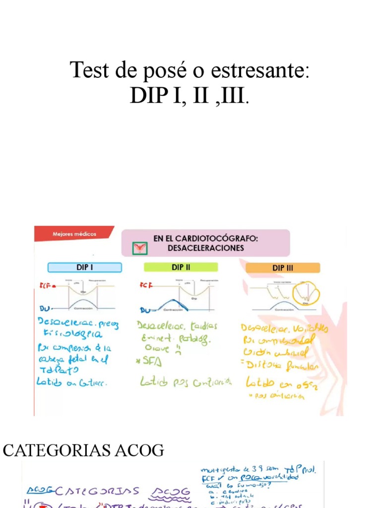 Test de Posé o Estresante CATEGORIAS ACOG VILLAPEPAS Cromosomopatias | PDF
