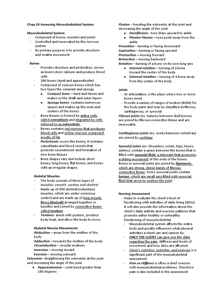 Assessing the Musculoskeletal System: An In-Depth Review of ...