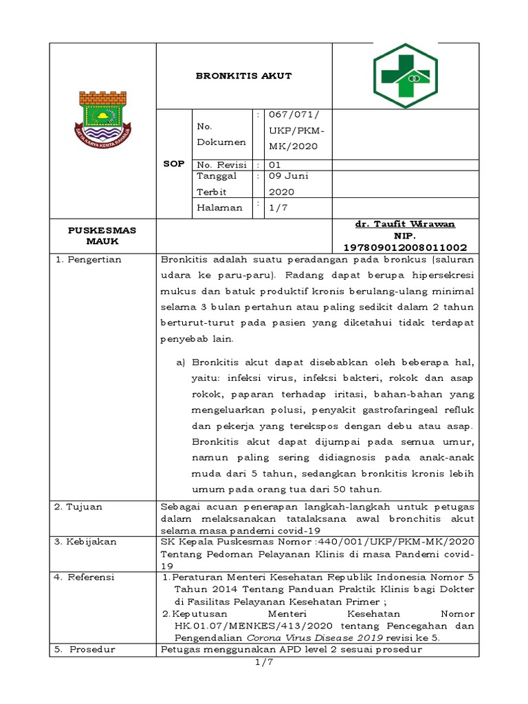 Bronkitis Akut | PDF