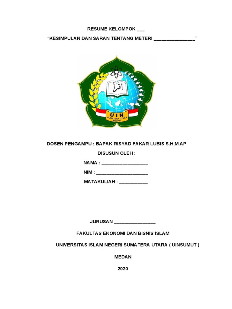 Format Resume Tugas | PDF