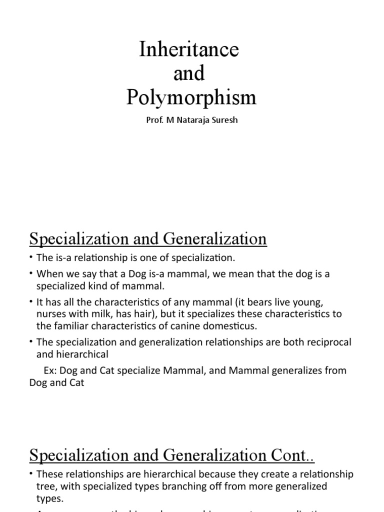 Inheritance and Polymorphism | PDF | Inheritance (Object Oriented ...