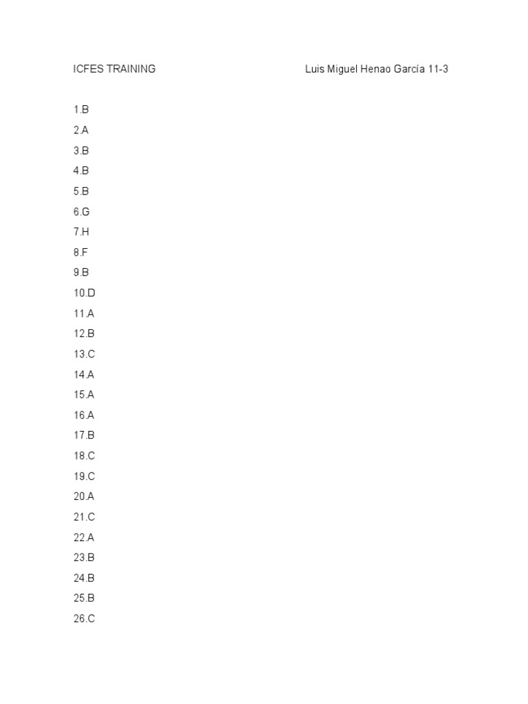 Icfes Training | PDF