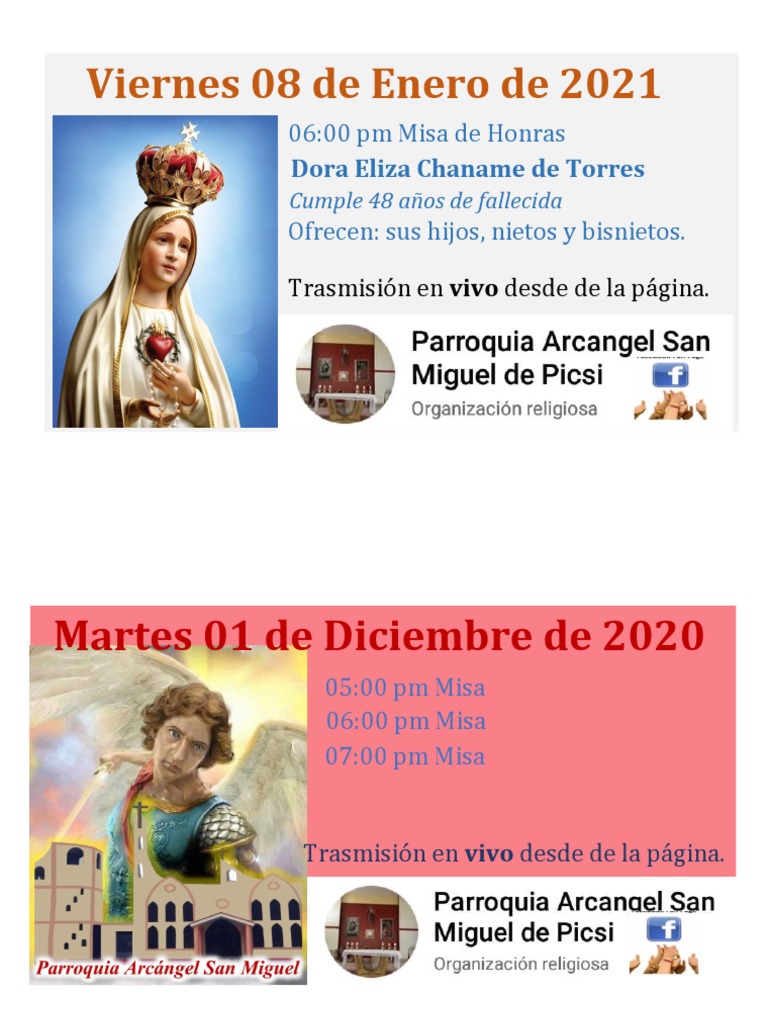 Avisos de Misa | PDF