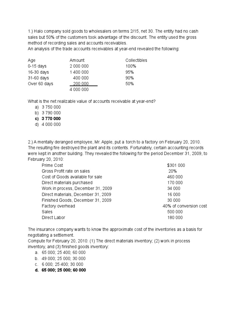 Accounting Problem Solving | PDF