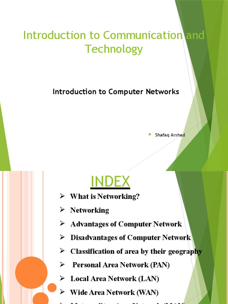 ICT Lec-7 Introduction To Computer Network | PDF | Local Area Network | Wide Area Network