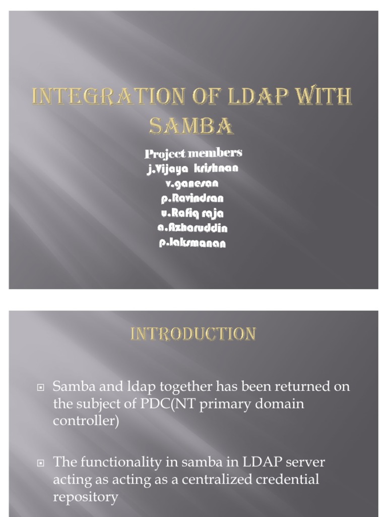 Integration of Ldap With Samba | PDF | System Software | Digital Technology