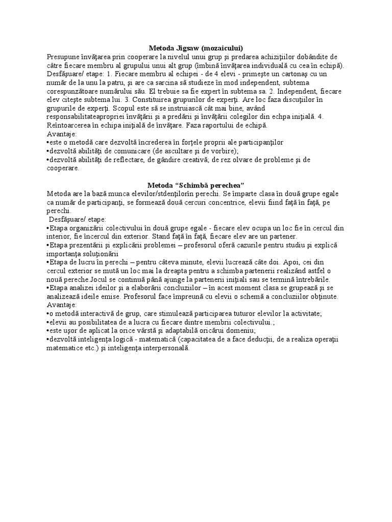Metoda Jigsaw | PDF