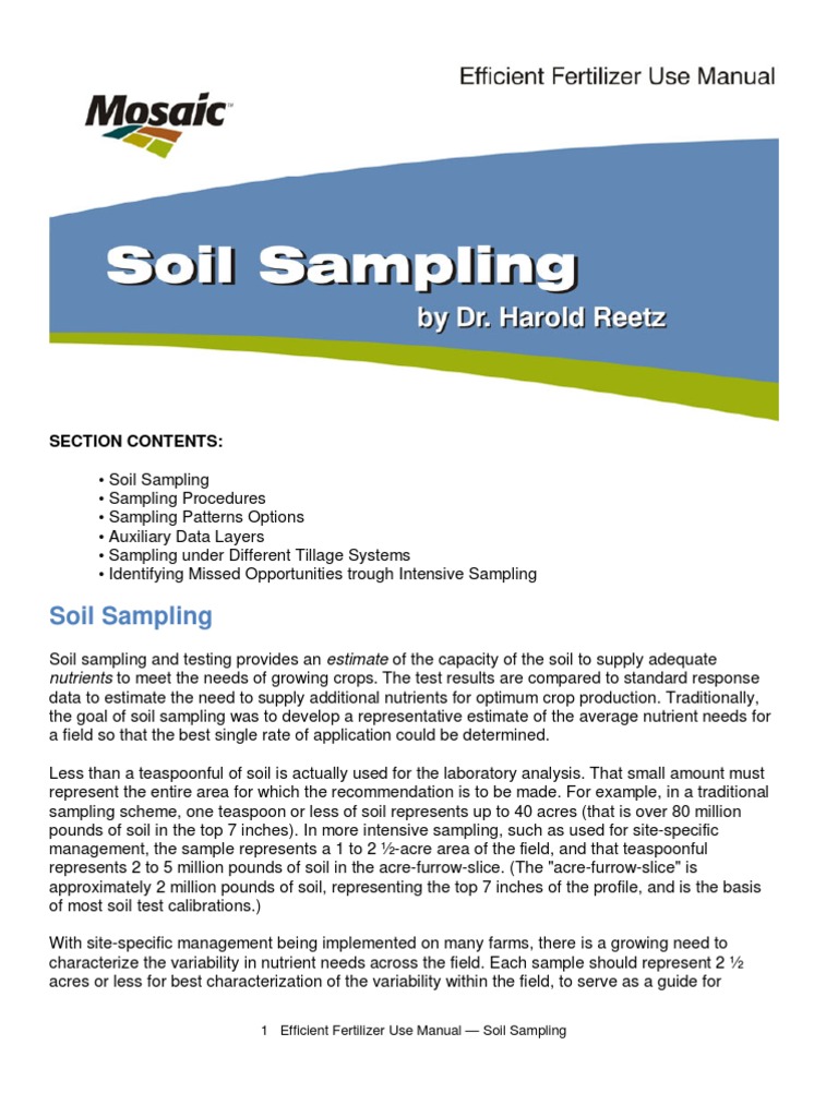 Soil Sampling | PDF | Soil | Tillage