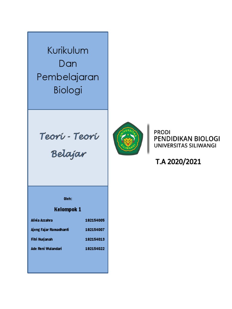 Teori-Teori Belajar Kel 1 | PDF