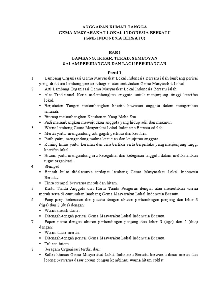 Atr GML Indonesia Bersatu | PDF