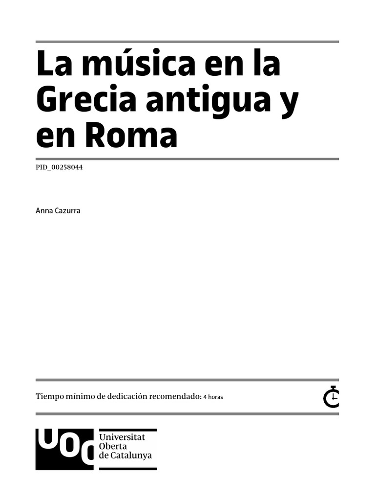 Música en Grecia y Roma Antiguas | PDF | Musa | Misa (liturgia)