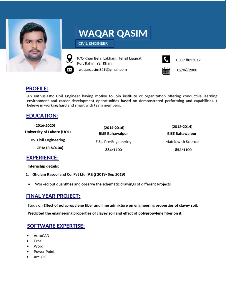 Waqar Qasim CV | PDF