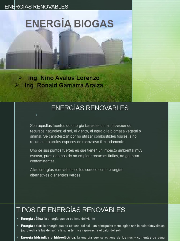 BIOGAS | PDF | Biogás | Energía renovable