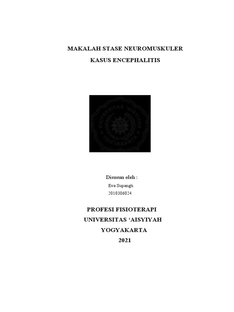 Makalah Stase Neuromuskuler Kasus Encephalitis | PDF