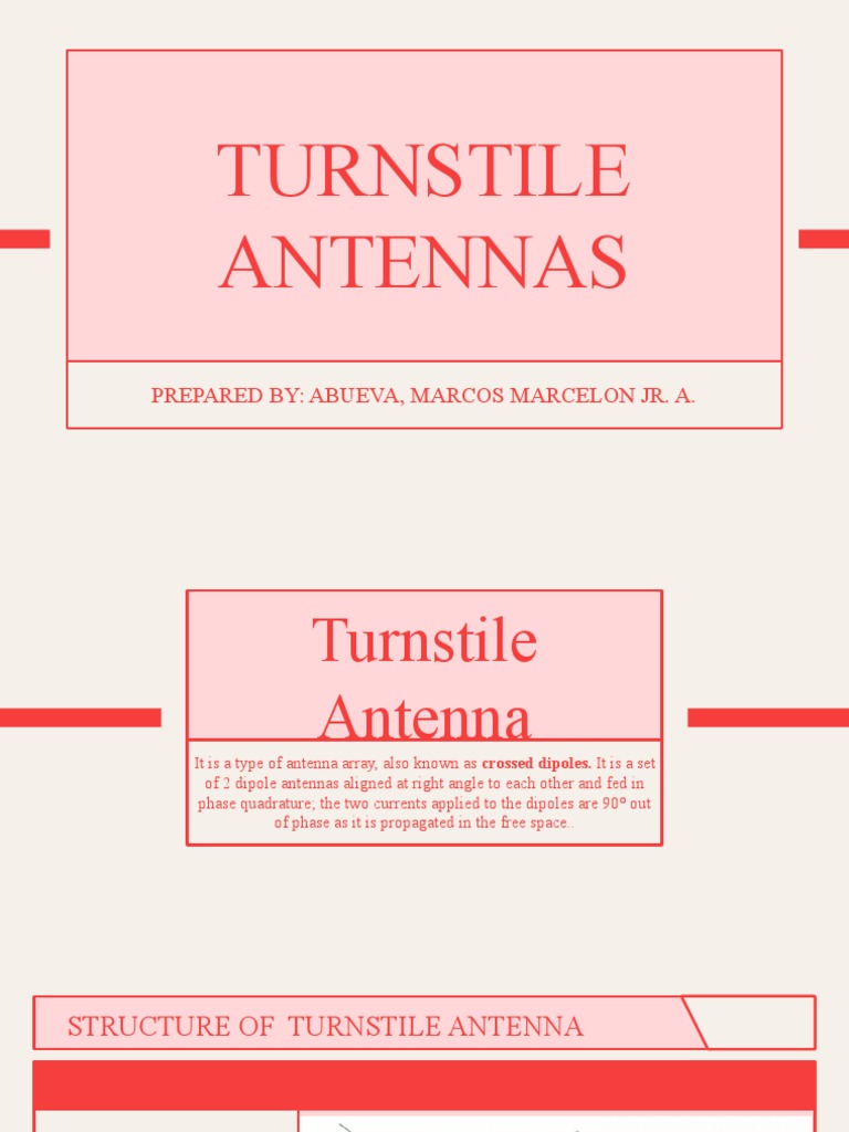Turnstile Antenna | PDF | Antenna (Radio) | Electronics