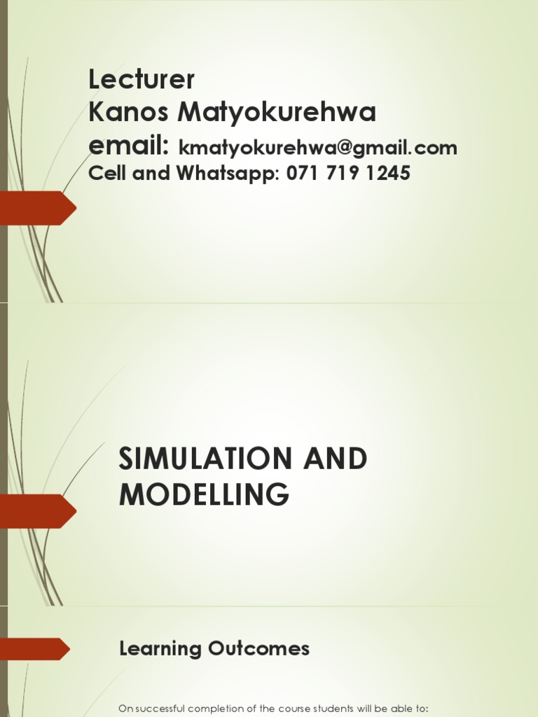 Understanding Simulation and Modelling: An Introduction to Key Concepts ...