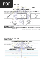 Consolidated Worksheet in SCIENCE 3 Quarter 3 Week 1 8 | PDF