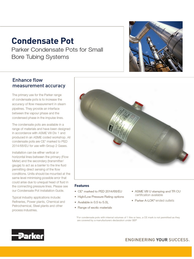 Condensate Pots | PDF | Flow Measurement | Gases