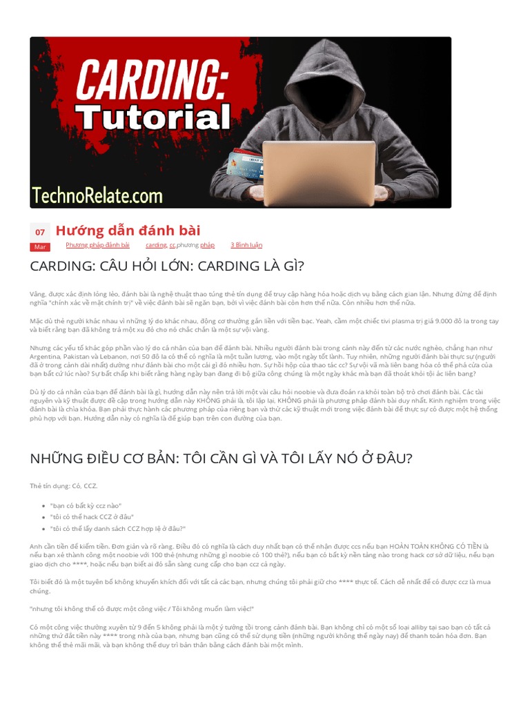 Carding, A Closer Look and Understunding About Carding | PDF