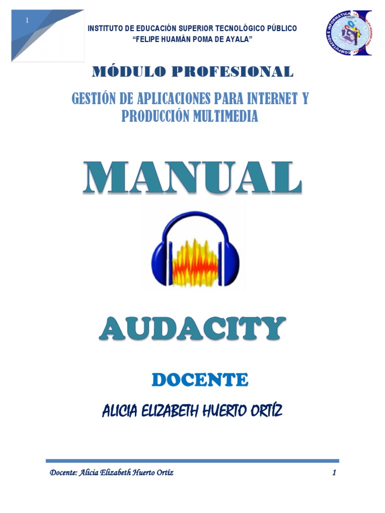 Manual de Audacity - Herramientas Multimedia | PDF | Archivo de computadora | Multimedia